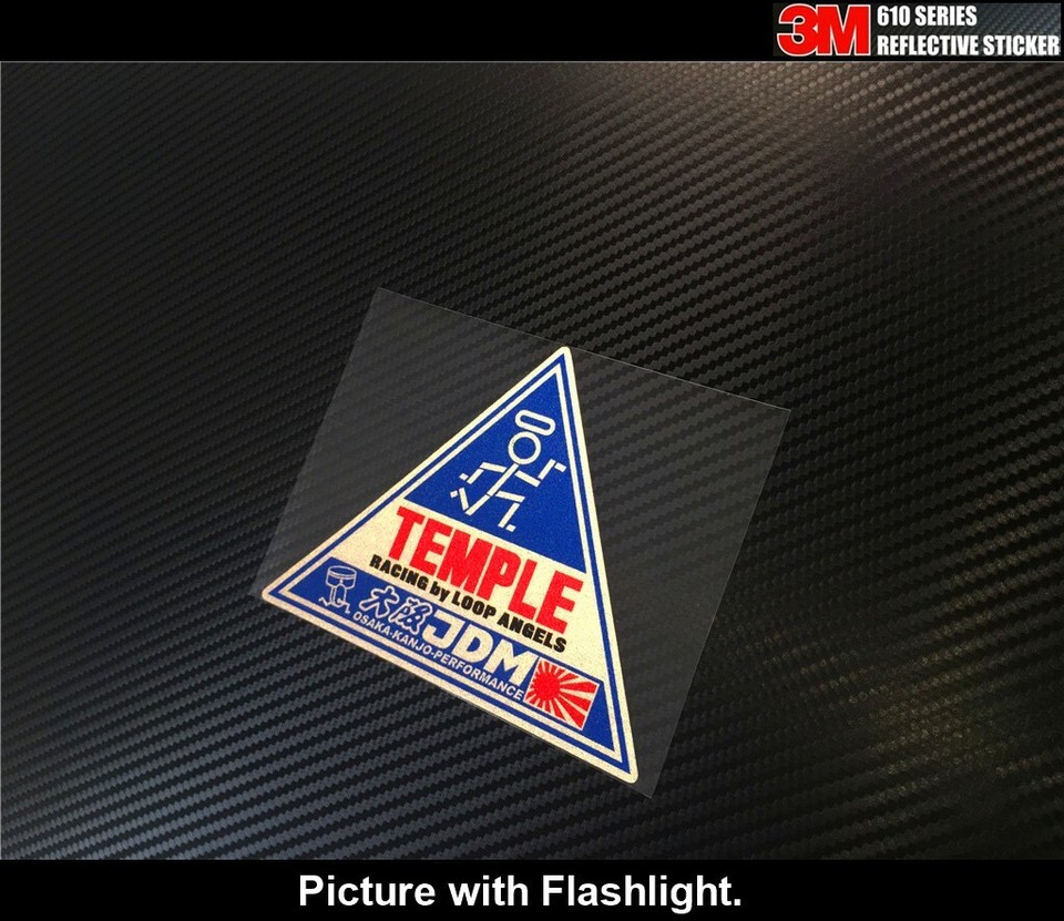 JDM TEMPLE RACING OSAKA KANJO Reflective Decal Sticker #01 | eBay