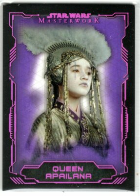 STAR WARS 2016 TOPPS MASTERWORK PURPLE PARALLEL BASE 60 QUEEN APAILANA ...