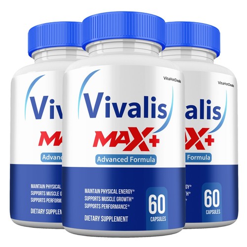 Vivalis Max+ Supplement For Men, Maximum Strength, Vivalis Max + Pills ...