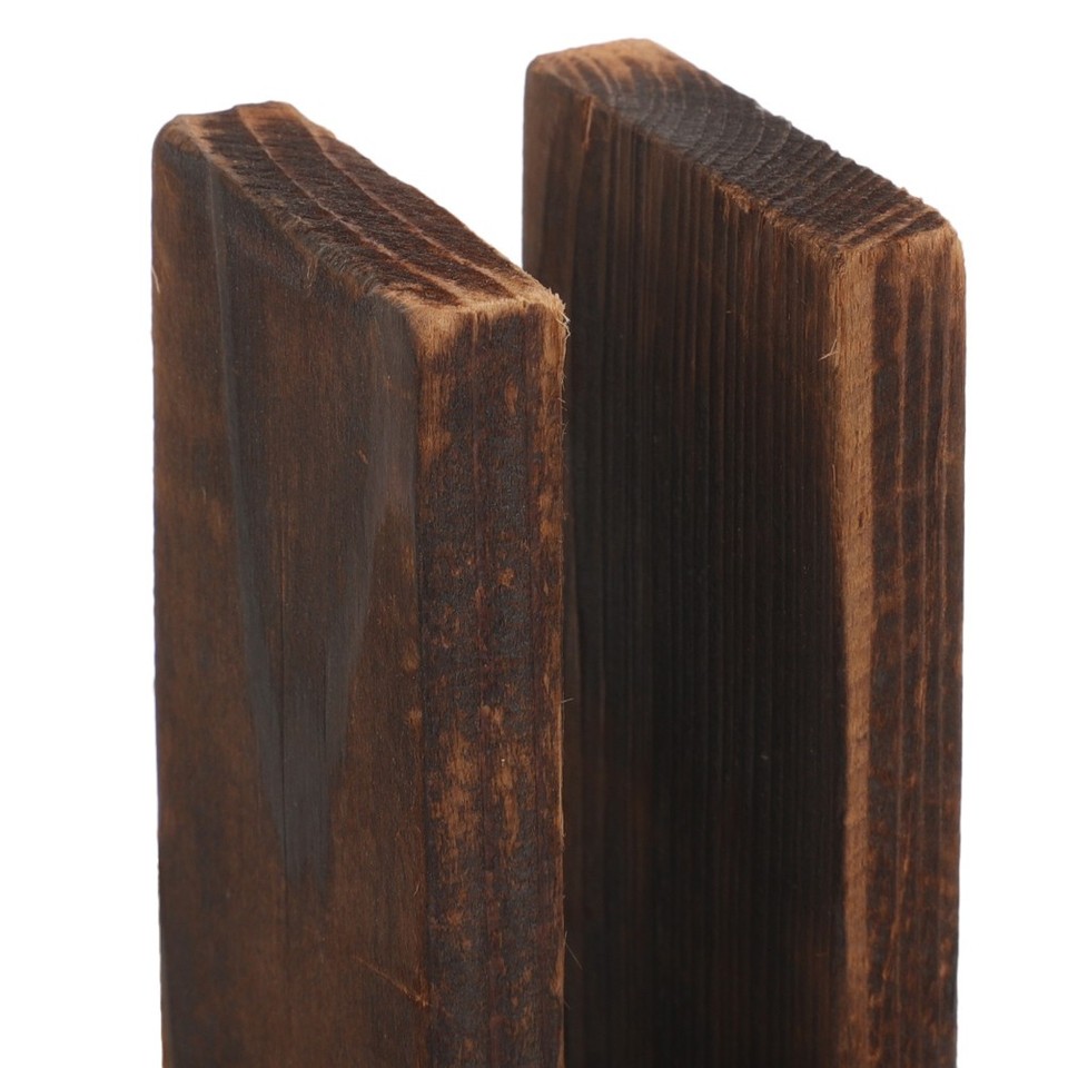 2Pcs Fence Post Wooden Base Garden Border Edging Fence Support ...