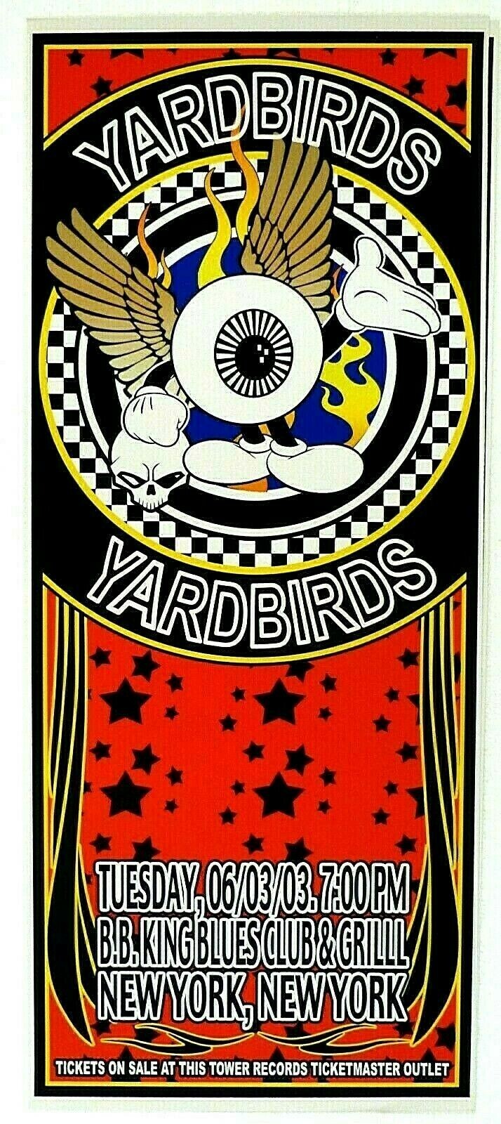 YARDBIRDS Concert Poster BB Kings NYC June 2003 JDP 23 | eBay