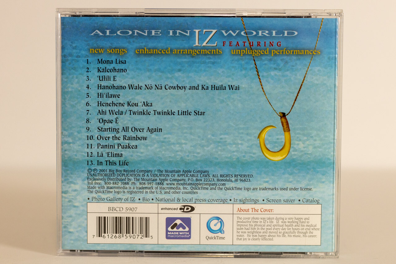 Alone in IZ World - Audio CD By Israel IZ Kamakawiwo'ole - VERY GOOD ...