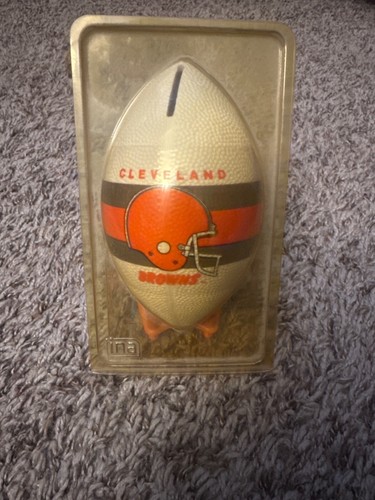 Cleveland Browns Mini Football Coin Bank Helmet Logo Vintage Made USA ...