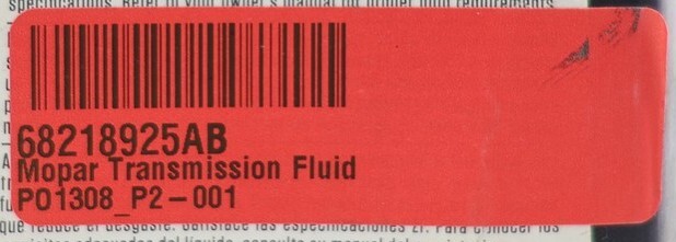 NEW OEM Mopar 8 & 9 Speed ATF Automatic Transmission Fluid 1 Quart ...