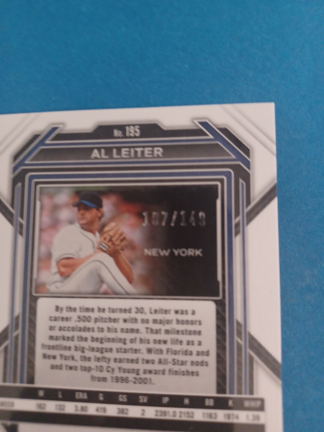 Al Leiter 2023 Panini Baseball /149 Blue Prizm #195 New York Mets | eBay