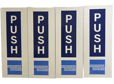 Set Of 4 American Express Amex Push Decal Sticker For Retail Store | eBay