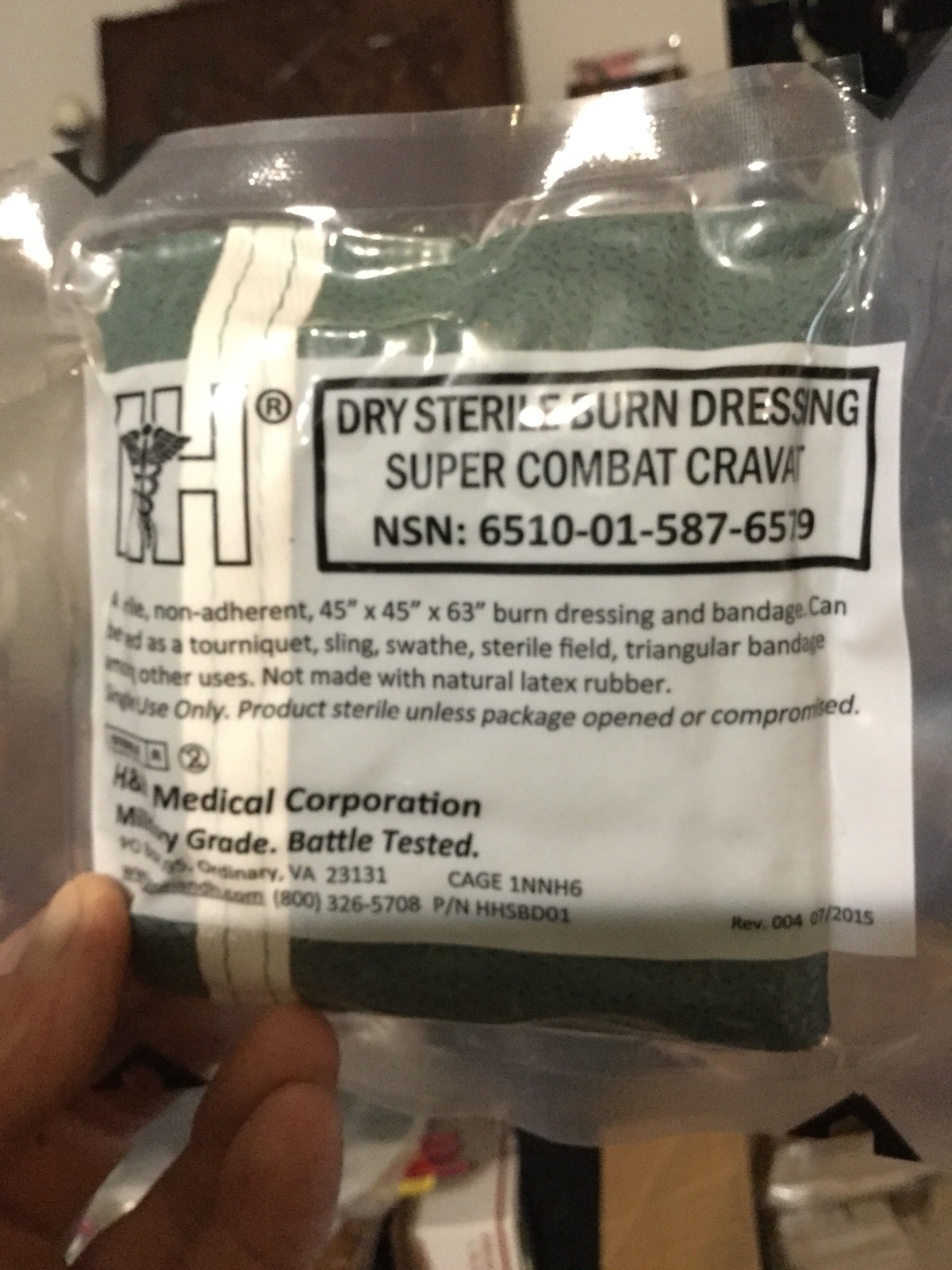 H&H Dry Sterile Burn Dressing, Super Combat Cravat | eBay