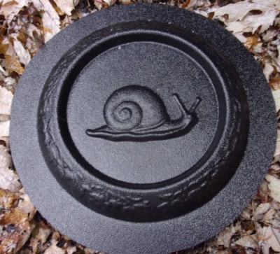 Snail mini birdbath mold concrete plaster cement plastic mould 9" x 1 ...