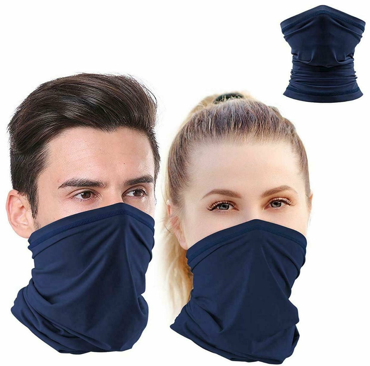 Neck Gaiter Premium Cotton Black Face Mask Balaclava Neckerchief ...