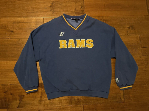 Vintage STL/Los Angeles Rams NFL Football Thermal Crewneck Sweatshirt ...