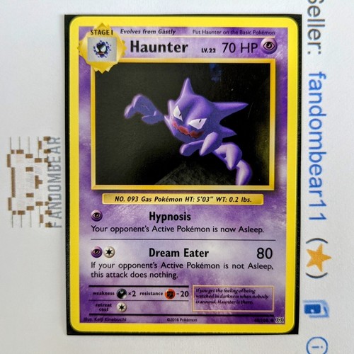 Haunter card 48/108 XY Evolutions Pokemon Non-Holo TCG 2016 Base Set ...