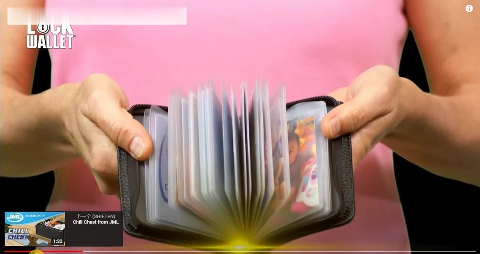 Amazing Slim Lock Wallet Leather RFID Card Wallets ID Holder Purse As ...