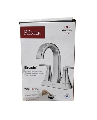 Pfister Bruxie 4 in. Centerset Double Handle High Arc Bathroom Faucet ...