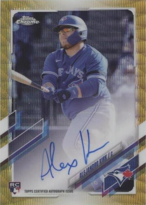 2021 Topps Chrome - Rookie Autographs Alejandro Kirk #RA-AKI Gold Wave ...