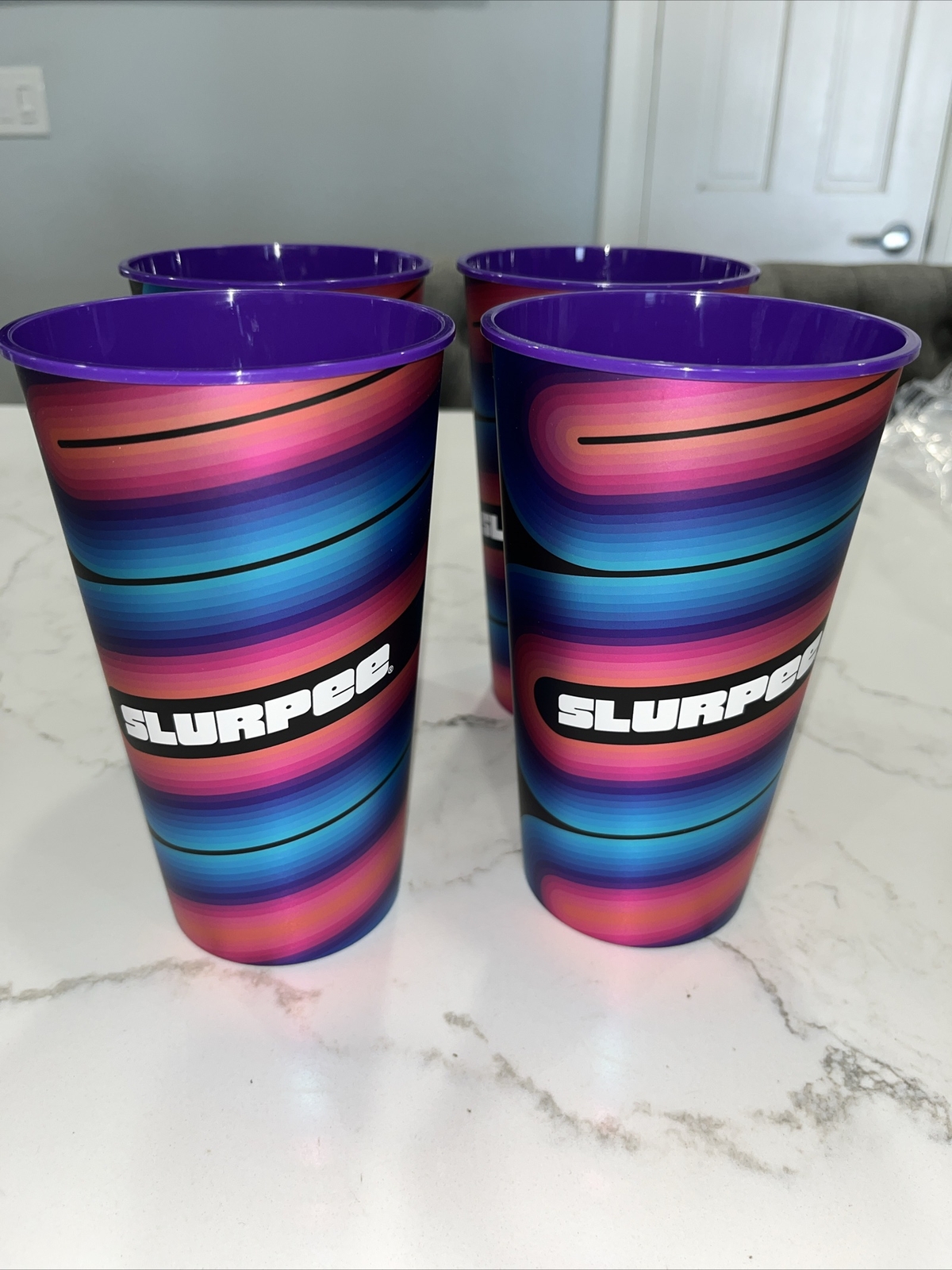 New! Lot Of (4) Slurpee Cups Plastic Tumblers 7-Eleven | eBay