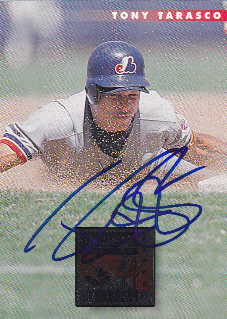 TONY TARASCO MONTREAL EXPOS SIGNED 1996 CARD ORIOLES METS YANKEES ...