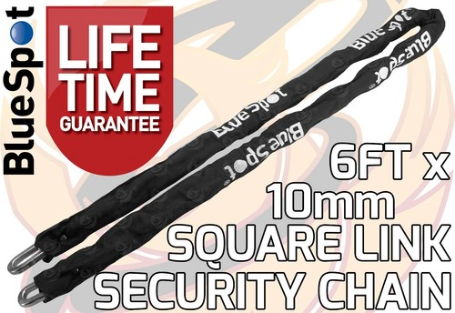 HEAVY DUTY Security Chain 10mm x 6ft Hardened Steel Motorbike Chain ...