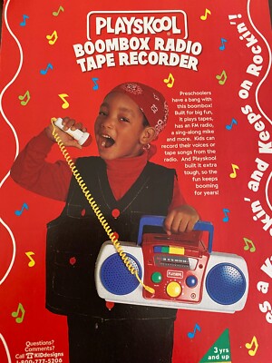 Playskool Boombox Radio Tape Recorder, Full Page Vintage Print Ad | eBay