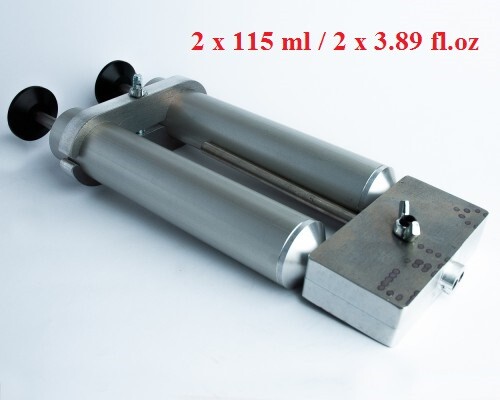 Aluminum Soft Mold Injector for Plastisol Bi-color Bait 2 x 115 ml /2x3 ...