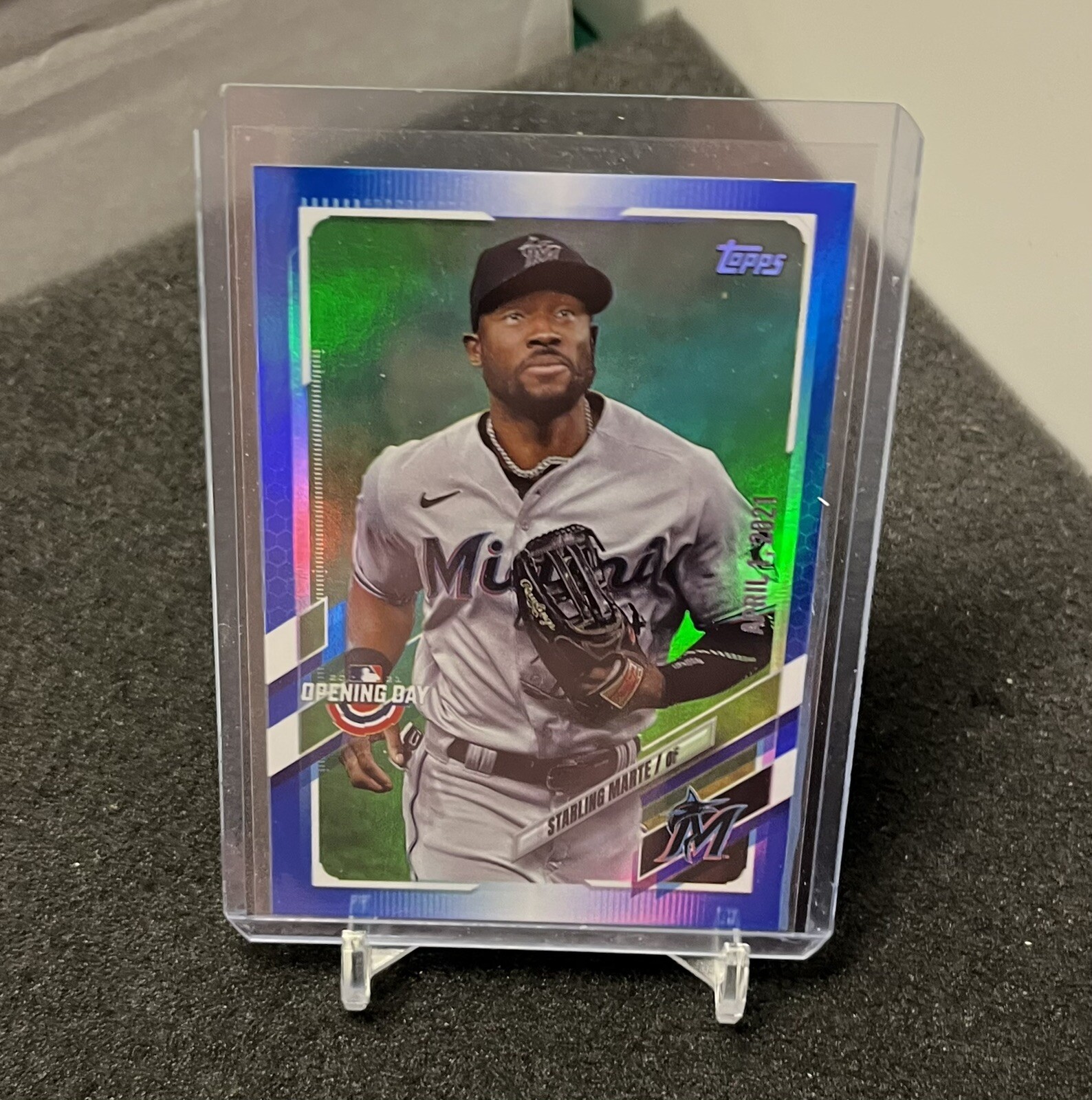 Starling Marte Blue 2021 Topps Opening Day card 121 Miami Marlins | eBay