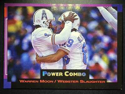 1993 Pro Set - Power Combos - Warren Moon/Webster Slaughter #6 - Oilers ...