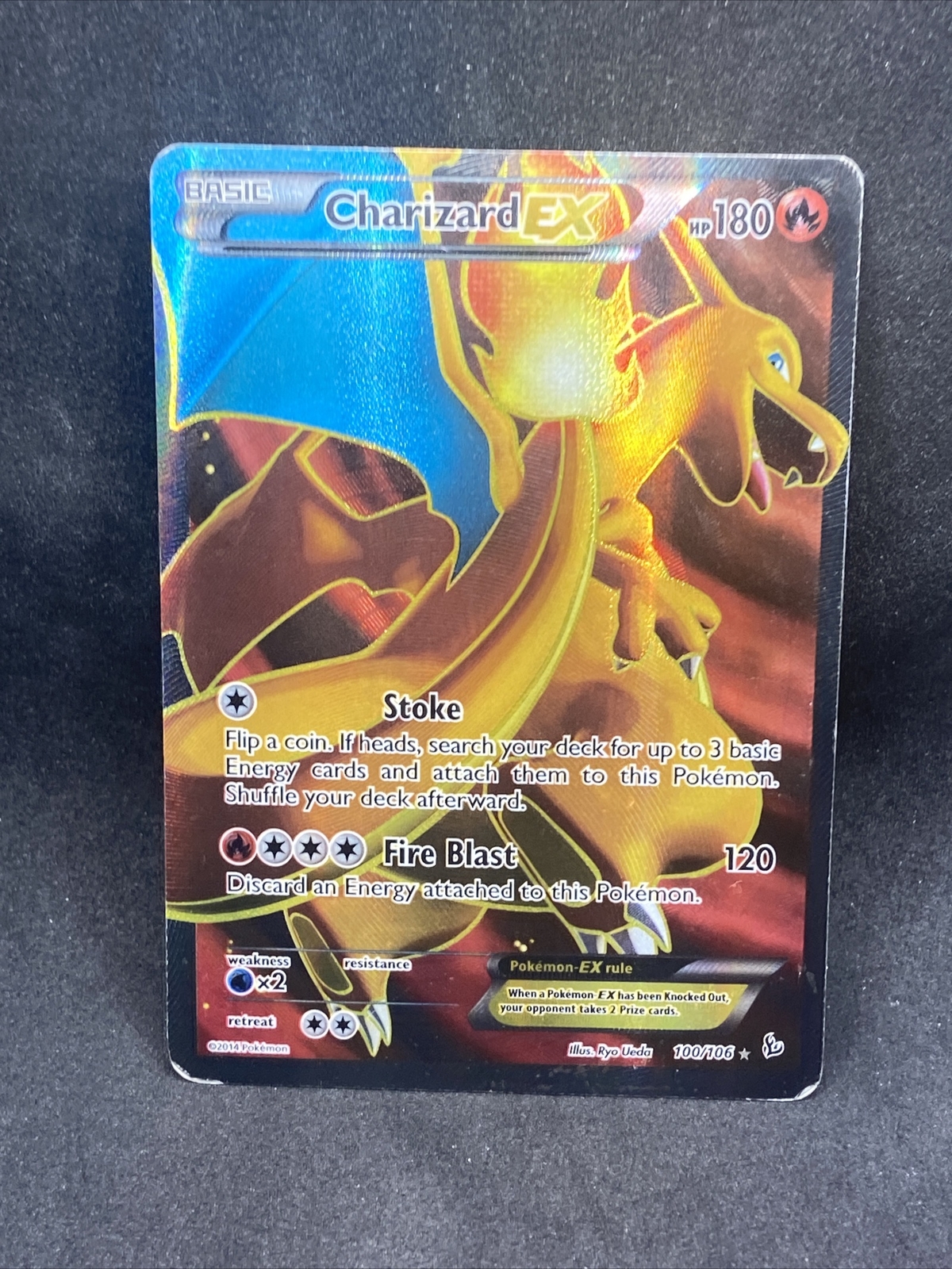 Pokémon TCG Charizard EX Flashfire XY 100/106 Holo Full Art Ultra Rare ...