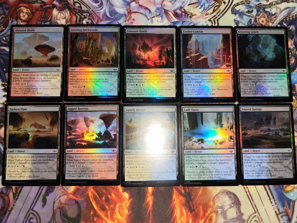 Magic MTG Dual Lands Desert / Ping Land Set OTJ (Standard / FOIL) ENG ...