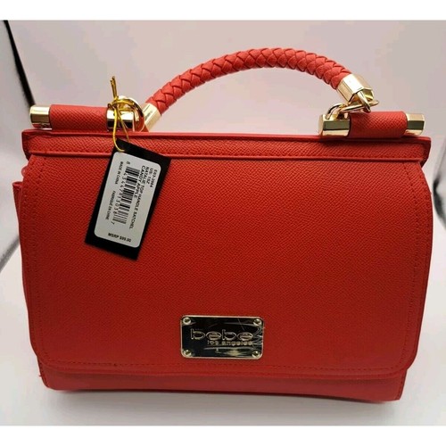 Bebe Los Angeles Women's Natalie top handle satchel Candy Apple | eBay
