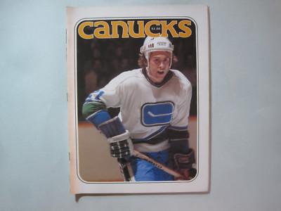 1977/78 VANCOUVER CANUCKS PITTSBURGH PENGUINS PROGRAM JERE GILLIS COLIN ...