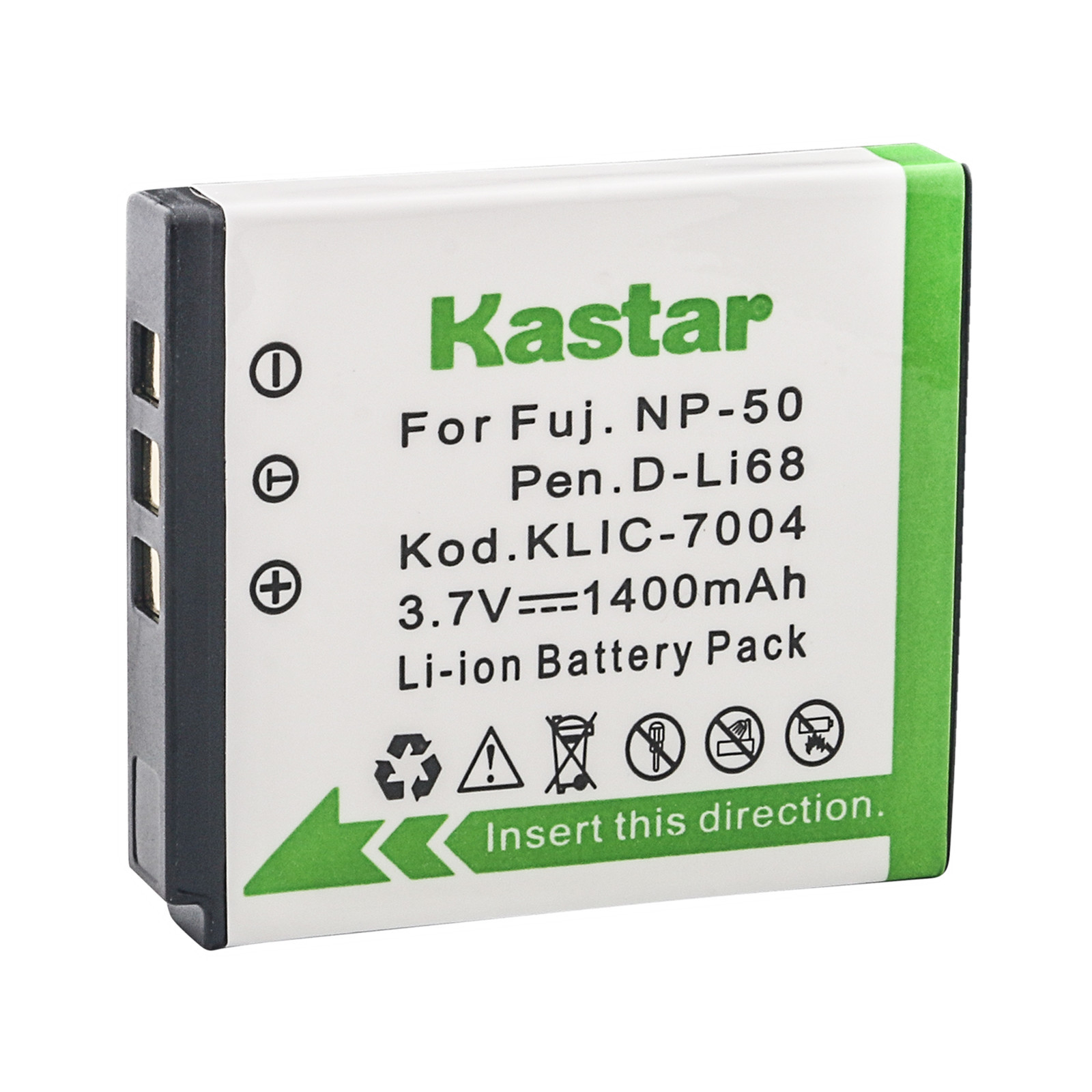 Kastar NP-50 Charger Battery Pentax D-Li68 Pentax Optio A36 S10 S12 ...