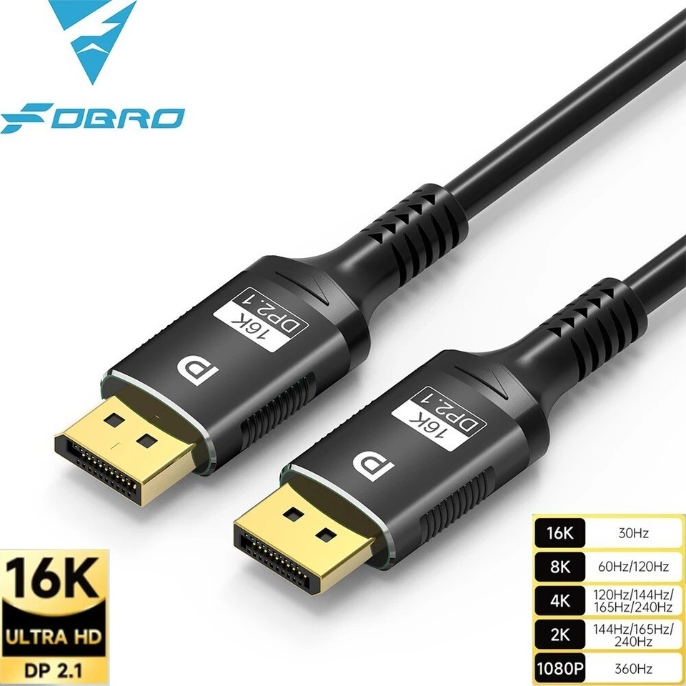 4K Display Port DP to DP Cable 60Hz 2160P 25.92Gbps HDR Audio Video ...