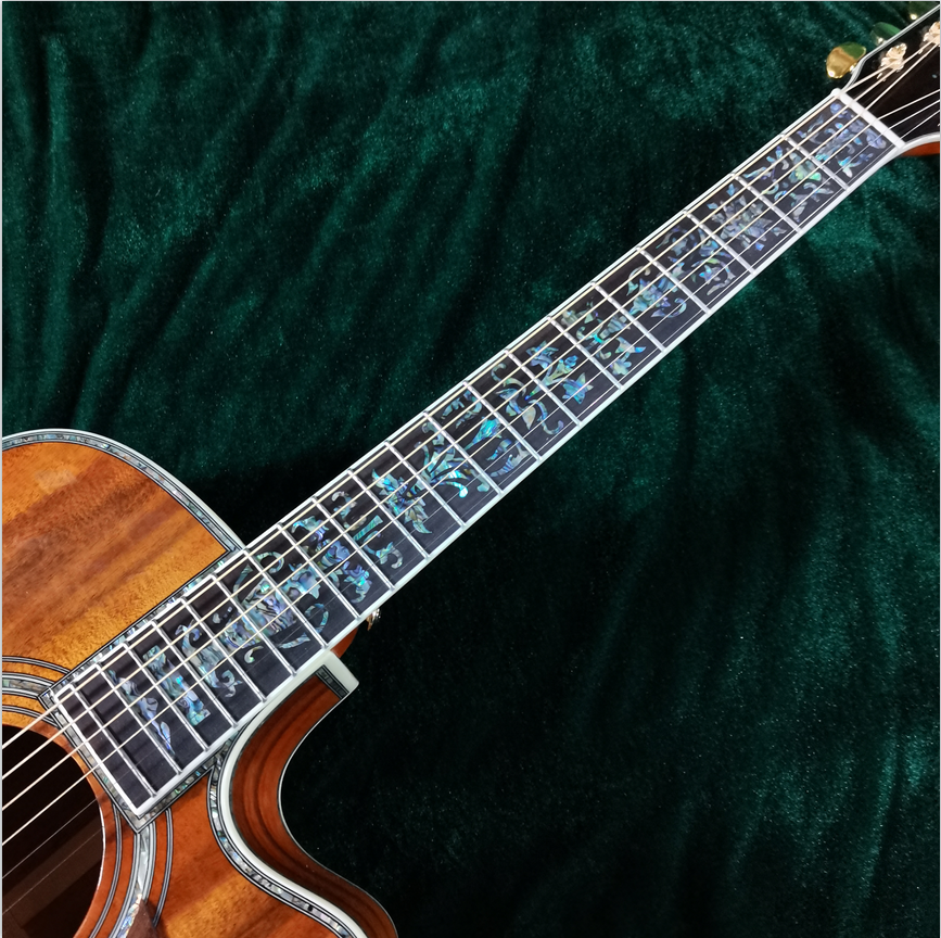 Cutway Hollow 45S Acoustic Electric Guitar KOA Top&Back Side Abalone ...