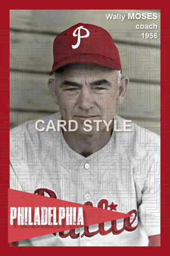 Wally Moses - 1956 Philadelphia Phillies - choose a size - colorized ...