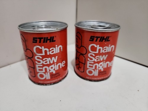 Lot Of 2 Vintage Stihl Chainsaw Engine Oil Can 2-Cycle 3.2 oz Sealed ...