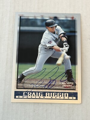 Craig Biggio 1998 Topps Super Chrome Auto Signed Jumbo Card Houston ...