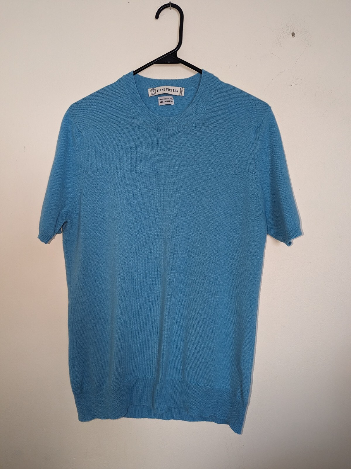 Diane Firsten Cashmere Sweater Blue Pullover Women Sh… - Gem