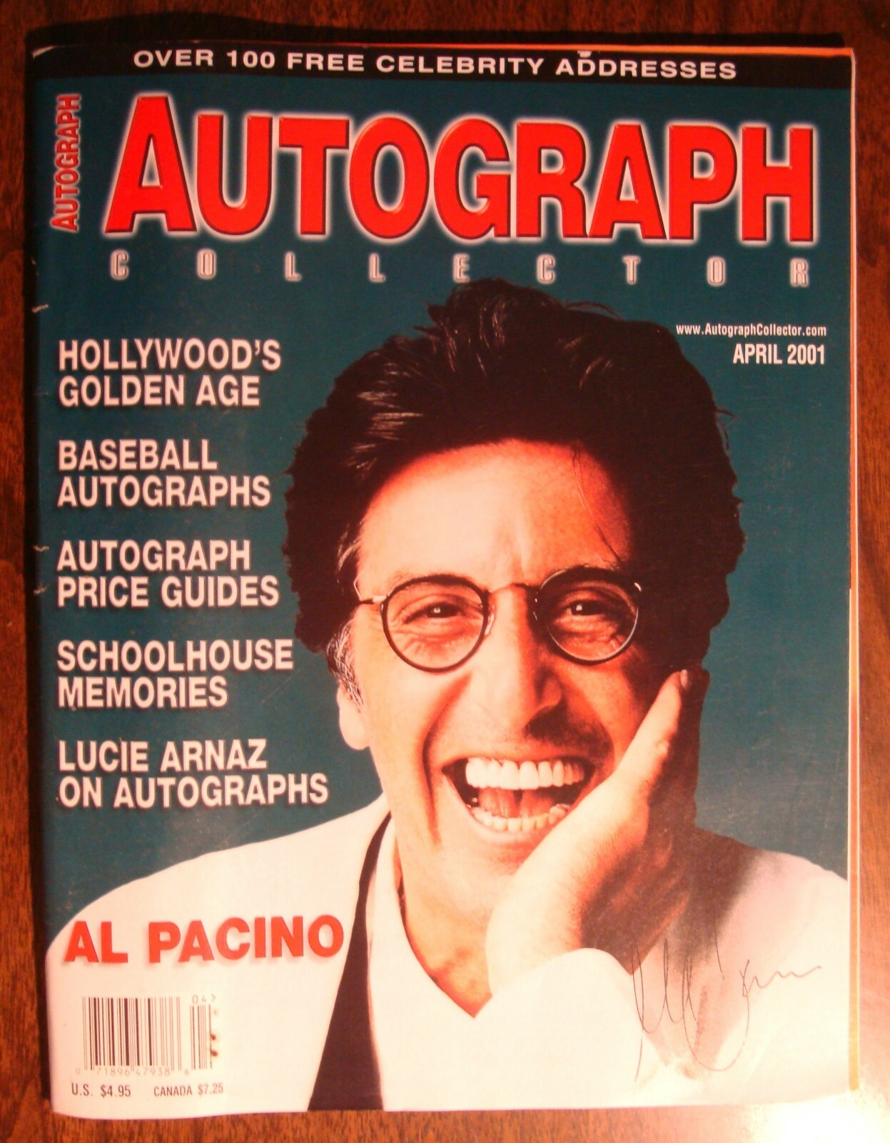 AUTOGRAPH MAGAZINE-APRIL 2001-AL PACINO-HOLLYWOOD'S GOLDEN AGE~COMPLETE ...