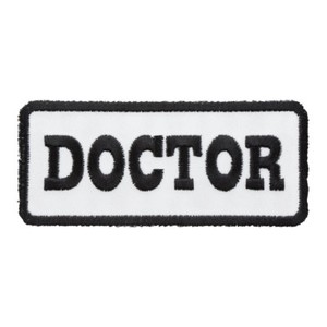 Doctor White & Black Patch, Medical Profession Patches | eBay