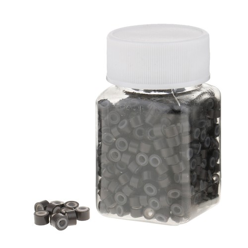 Lot of 500 Pcs Silicone Hair Extension Loops Micro Jewelry - Brown ...