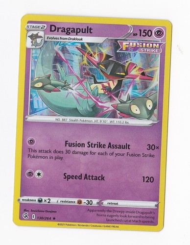2021 Pokémon Stage 2 DRAGAPULT HP 150 130/264 Holo Evolves from ...
