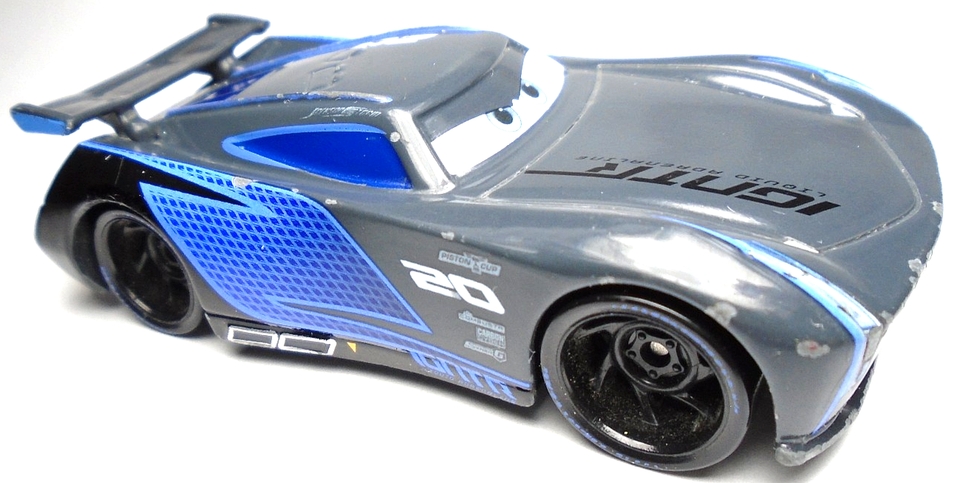 DISNEY PIXAR CARS 3 JACKSON STORM IGNTR #20 GRAY 1:55 DIECAST 3" RACE ...