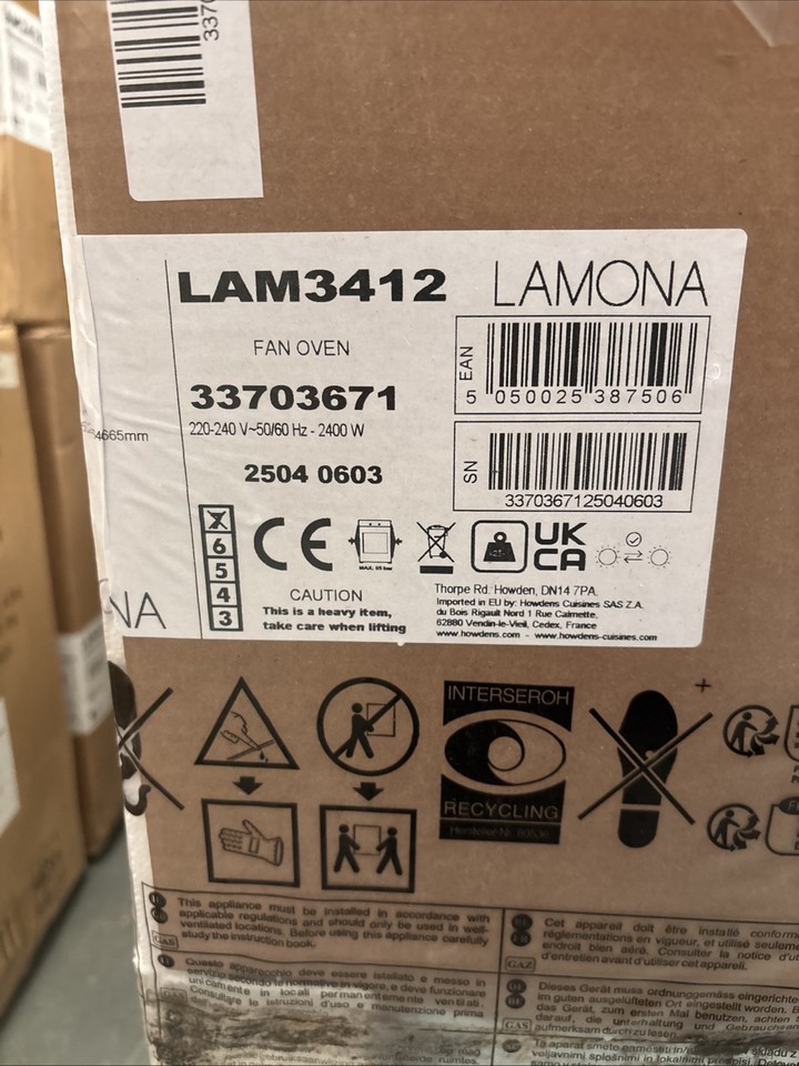 Brand New Lamona LAM3412 Built In Stainless Steel Single Fan Oven and ...