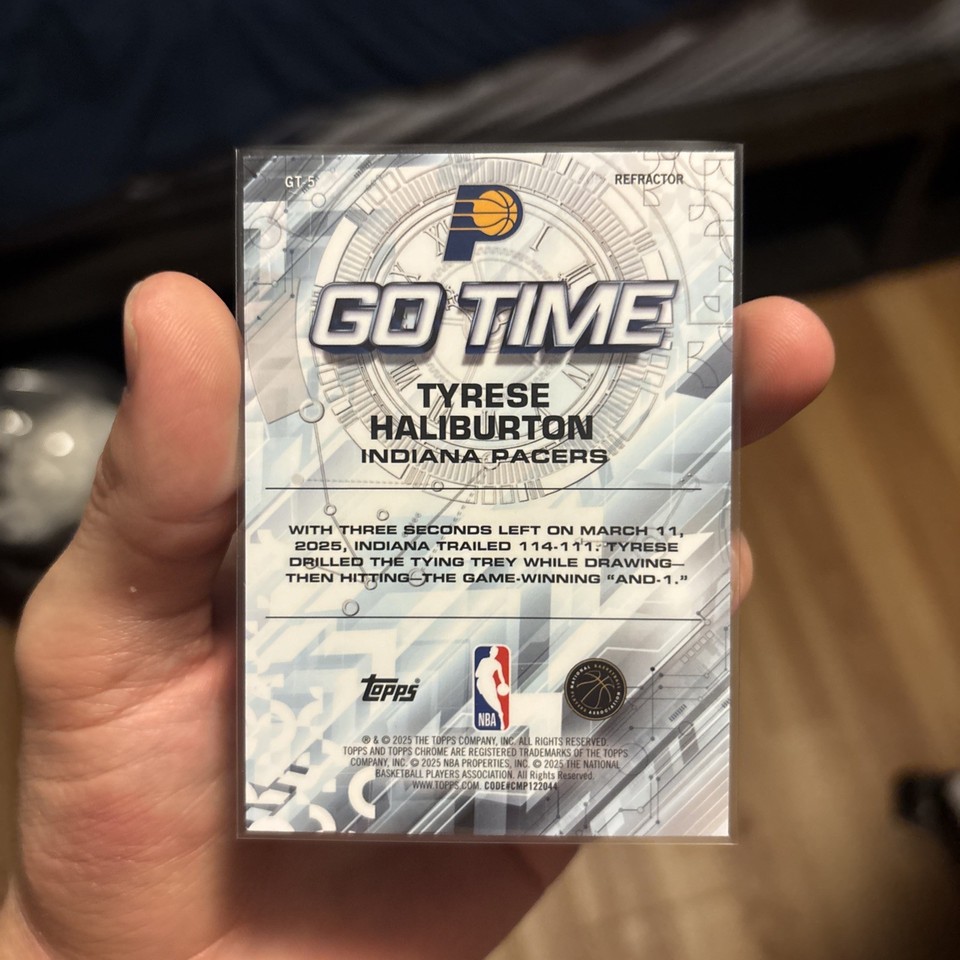 2025-26 Topps Chrome Basketball Go Time Refractor Tyrese Haliburton #GT ...