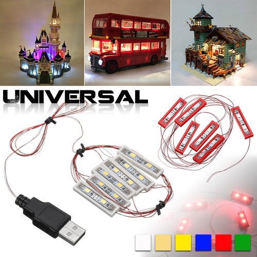 Universal DIY LED Light Lamp Kit Bar-type Lamp USB For Toy Bricks Model ...