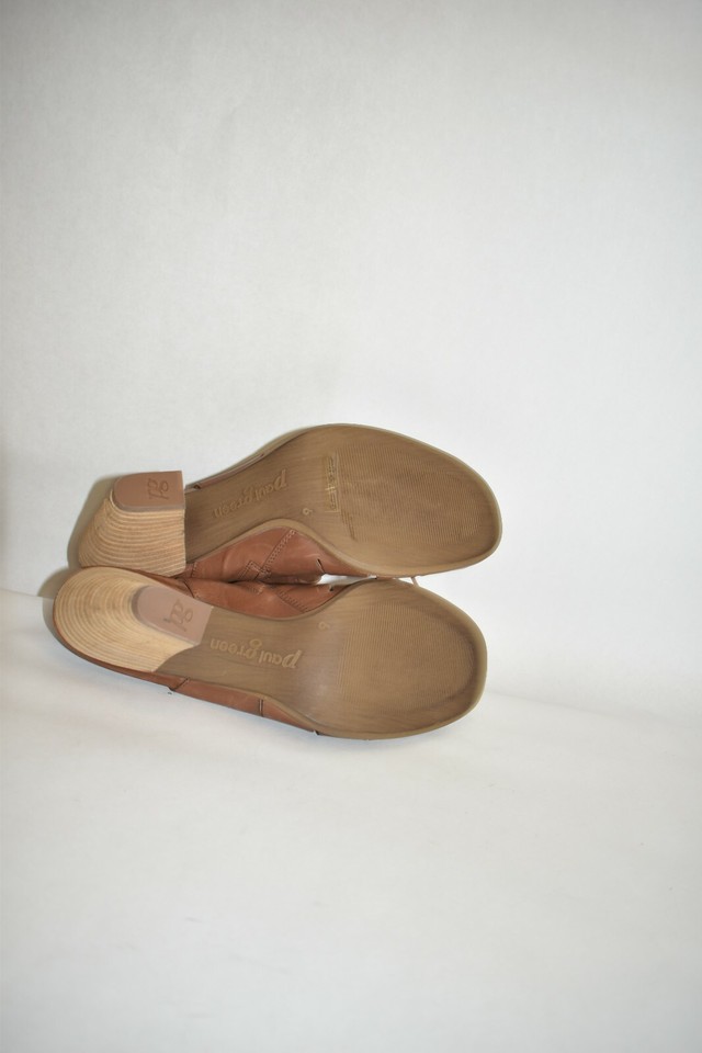 $375 PAUL GREEN Cosmo Peep Toe Sandal LEATHER BOOTIE CAYANNE CUOIO 8.5 ...