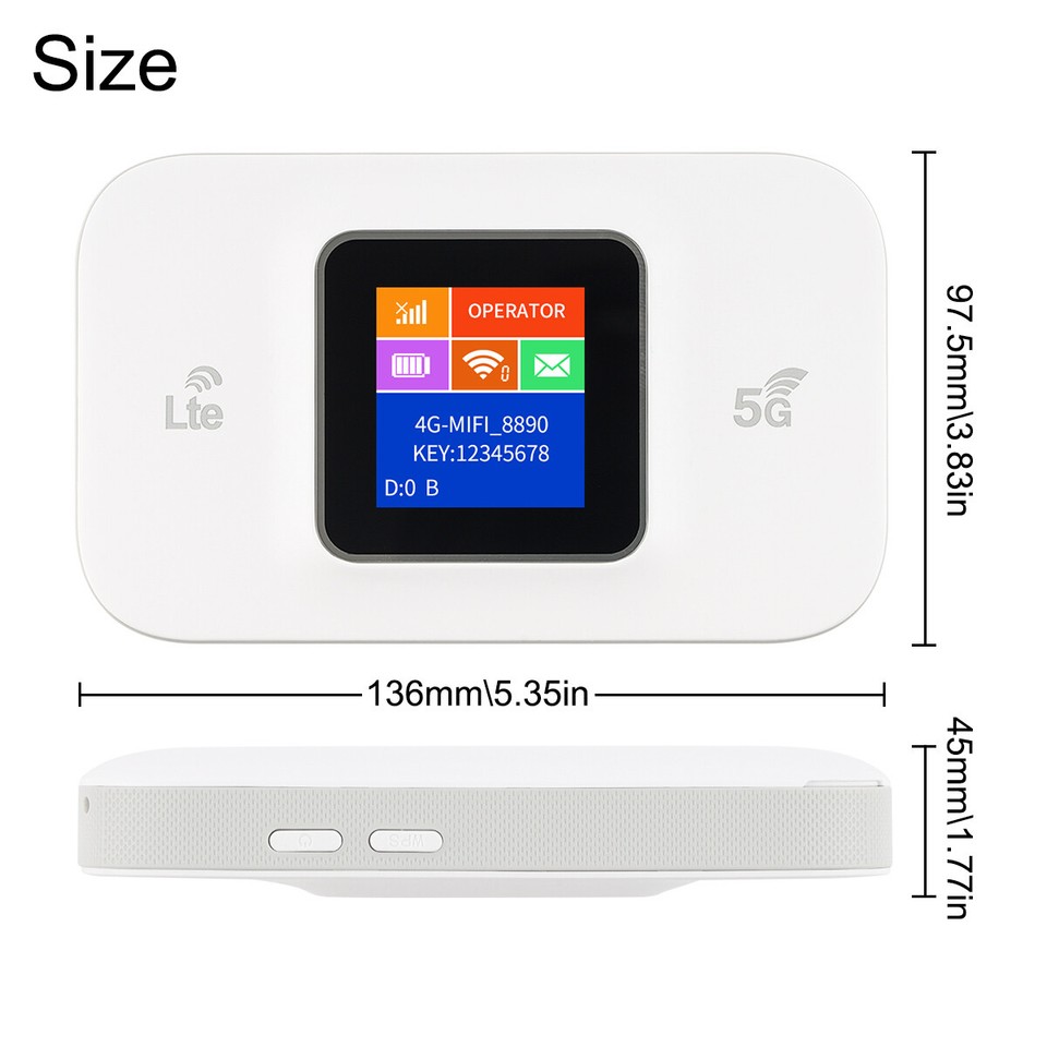 Unlocked LTE 4G Wireless WiFi Router Mobile Broadband MIFI LCD Hotspot ...