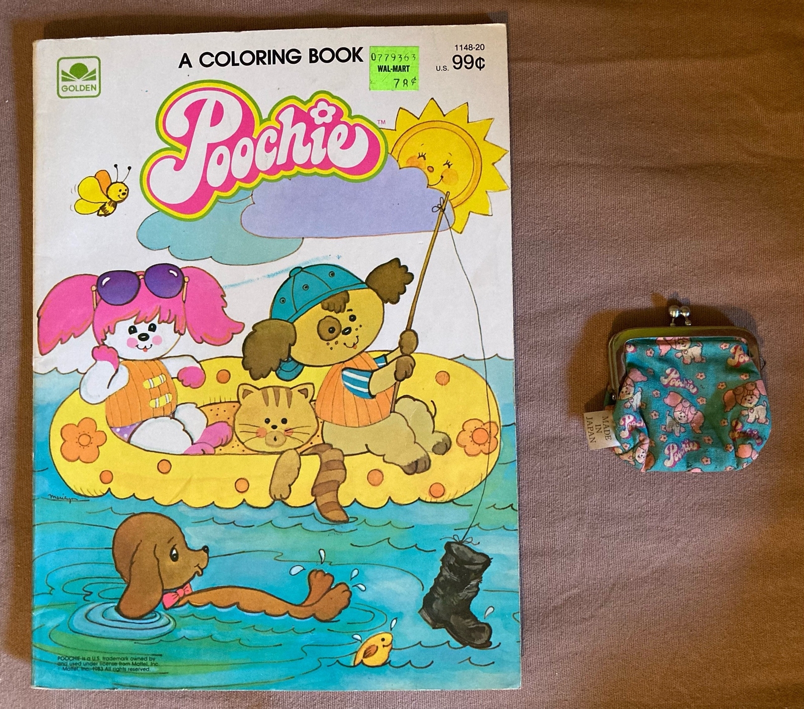 Vintage Mattel Poochie Coloring Book & Child's Coin Purse So Cute! | eBay