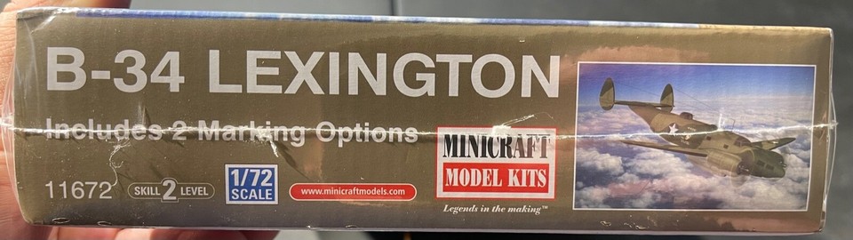 Minicraft B-34 Lexington Lockheed Martin 1/72 FS NEW Model Kit ‘Sullys ...