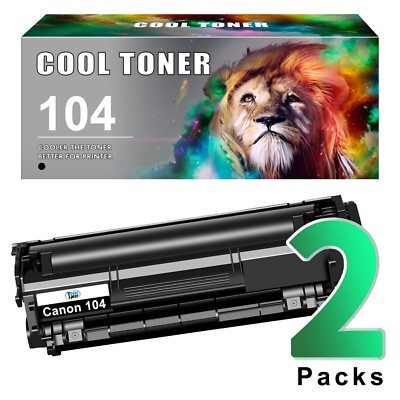 2PK For Canon 104 FX9 FX10 Toner Cartridge ImageClass MF4150 MF4350D ...