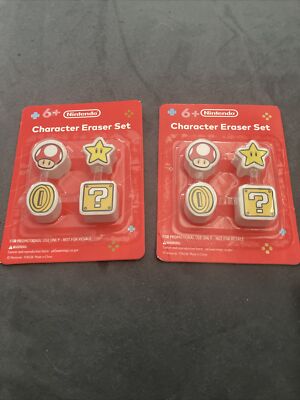 Sealed ! 2-Packs Nintendo Character Eraser Set ( 8 Erasers Total ) | eBay